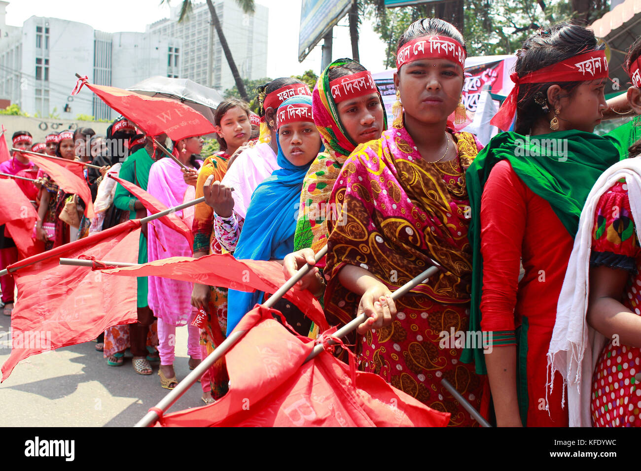 Bangladeshi garment workers take part in a May Day rally in Dhaka ...