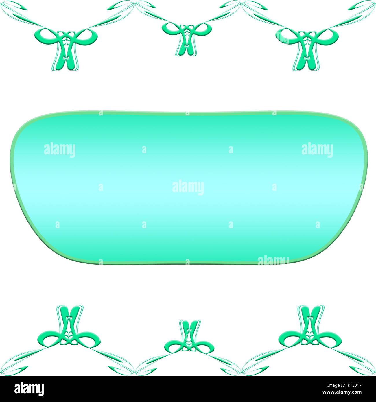 Vintage cyan frame on a white background with decoration Stock Photo ...