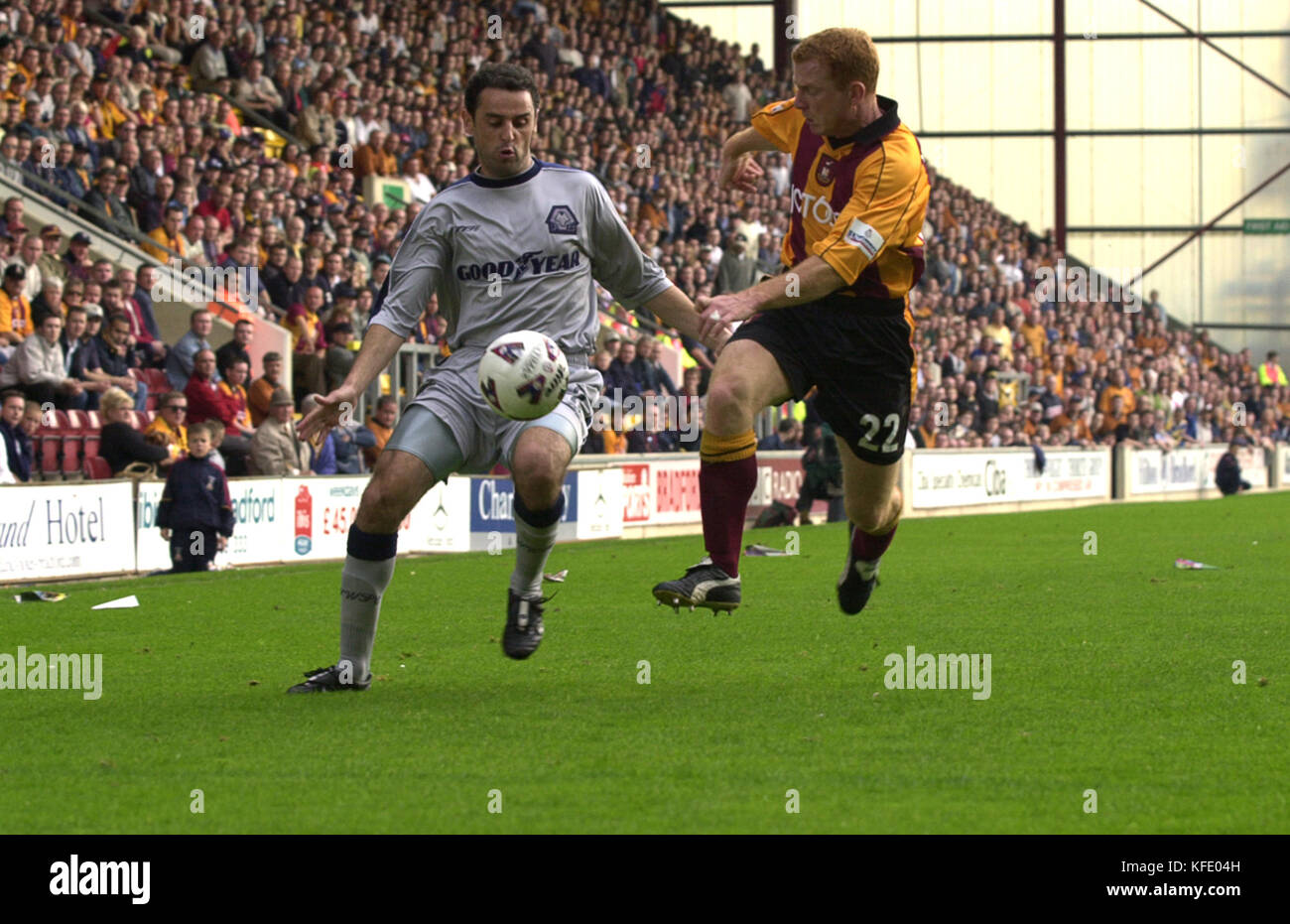 Footballer Wayne Jacobs and Kevin Muscat Bradford City v Wolverhampton ...