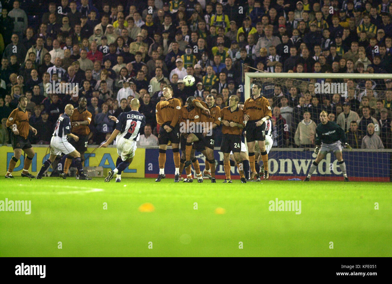 Footballer Neil Clements scoreds a goal West Bromwich Albion v ...