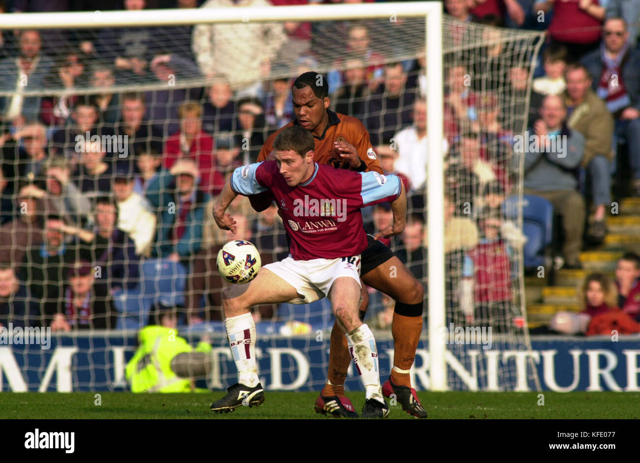 Footballer Alan Moore and Joleon Lescott Burnley v Wolverhampton ...