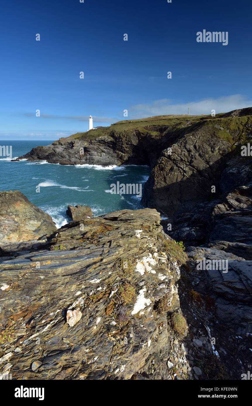 Cornish lighthouses hi-res stock photography and images - Alamy