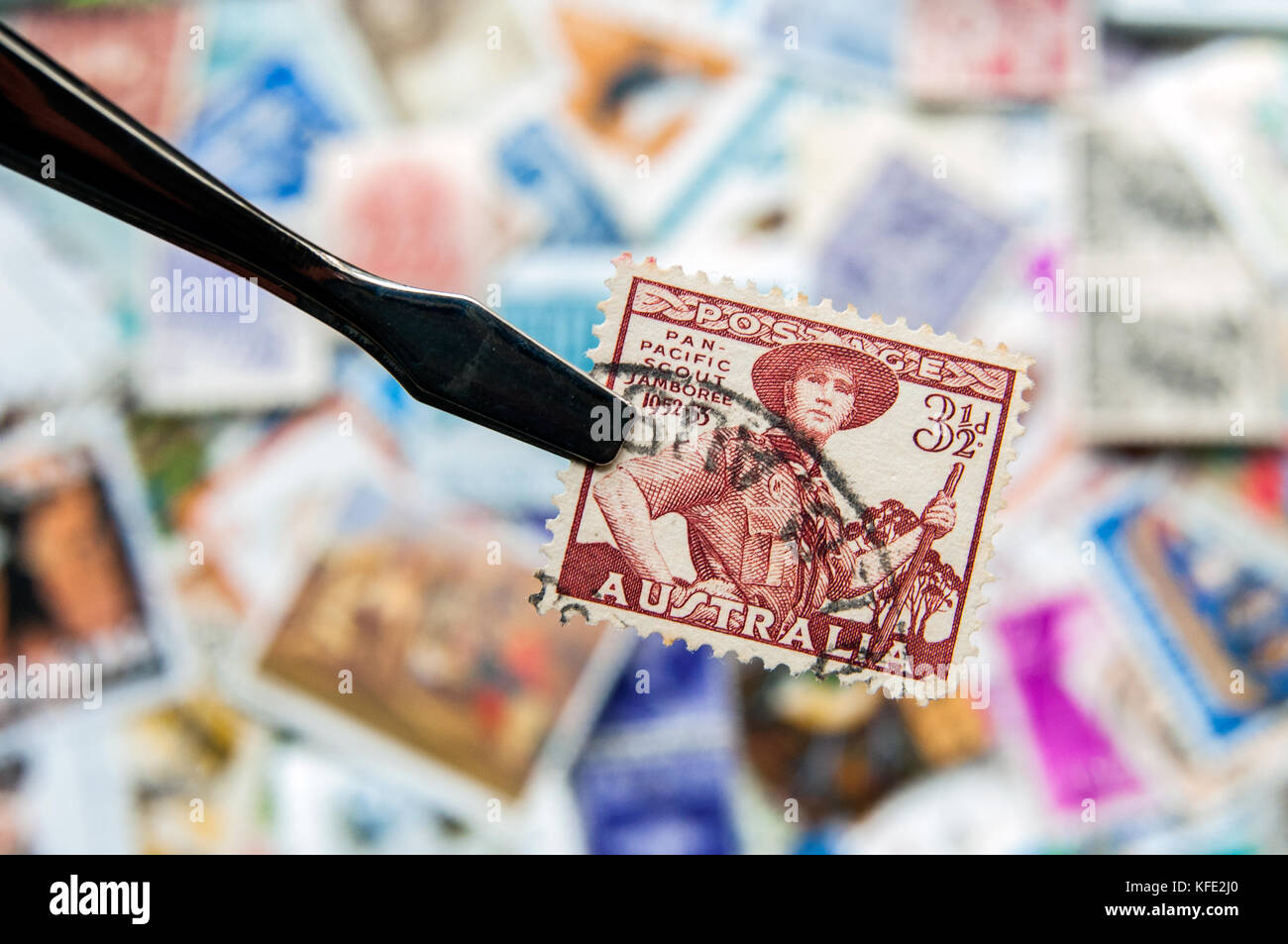 1948 Australian Pan-Pacific scout jamboree postage stamp over ...