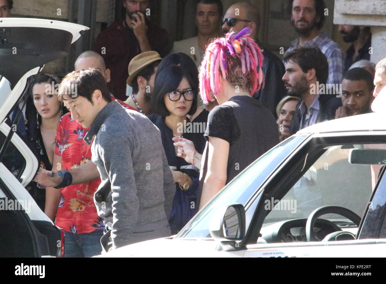 Naples, Italy. 26th Oct, 2017. Set of the SENSE8 television series ...