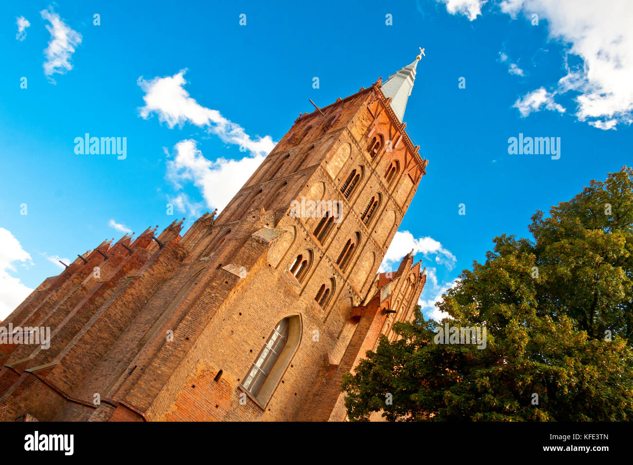 View on old gothic the Post-Dominican St.Peter and St. Paul Church in ...