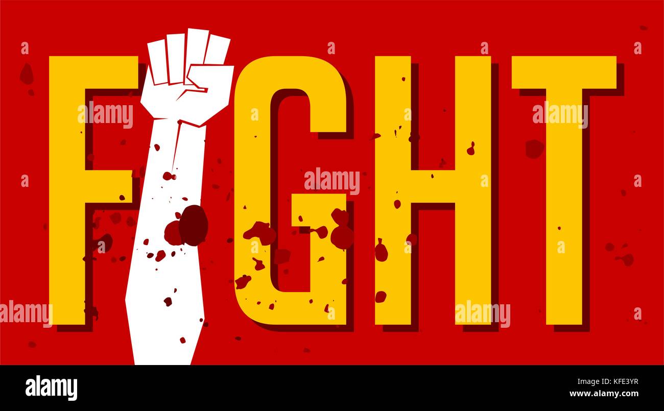 clenched fist vector illustration for resistance and revolution symbol ...