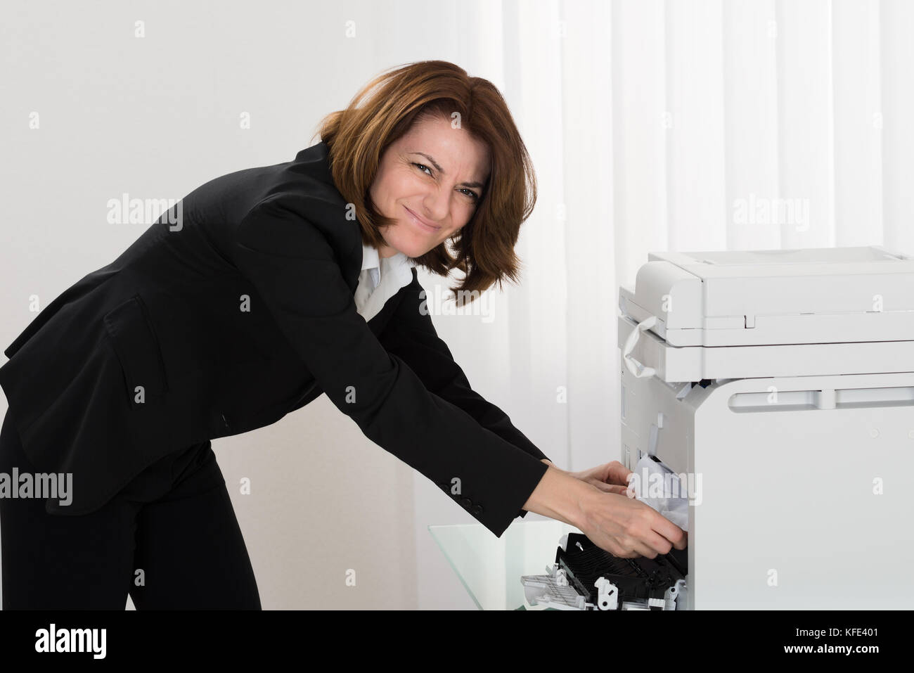 Stuck in office young hi-res stock photography and images - Alamy