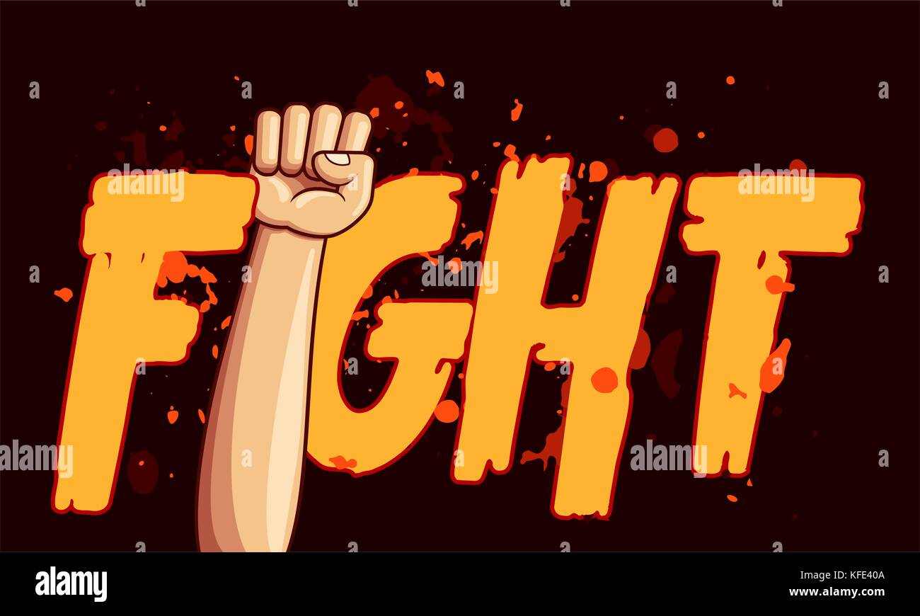 clenched fist vector illustration for resistance and revolution symbol ...