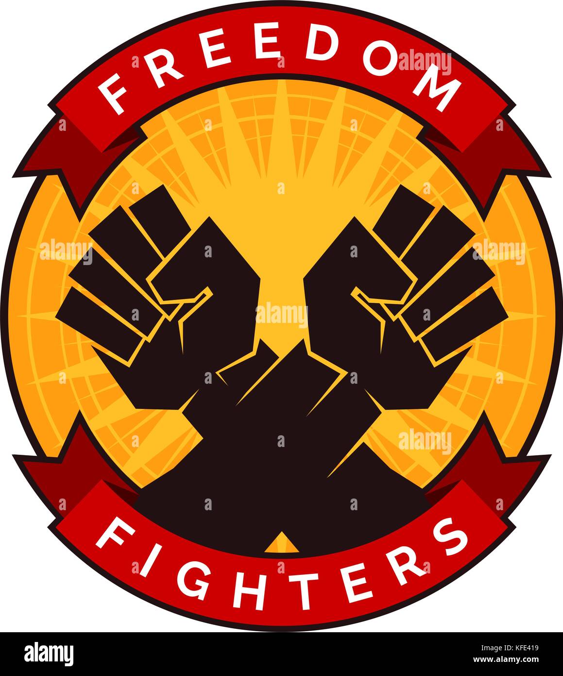 clenched fist vector illustration for resistance and revolution symbol ...