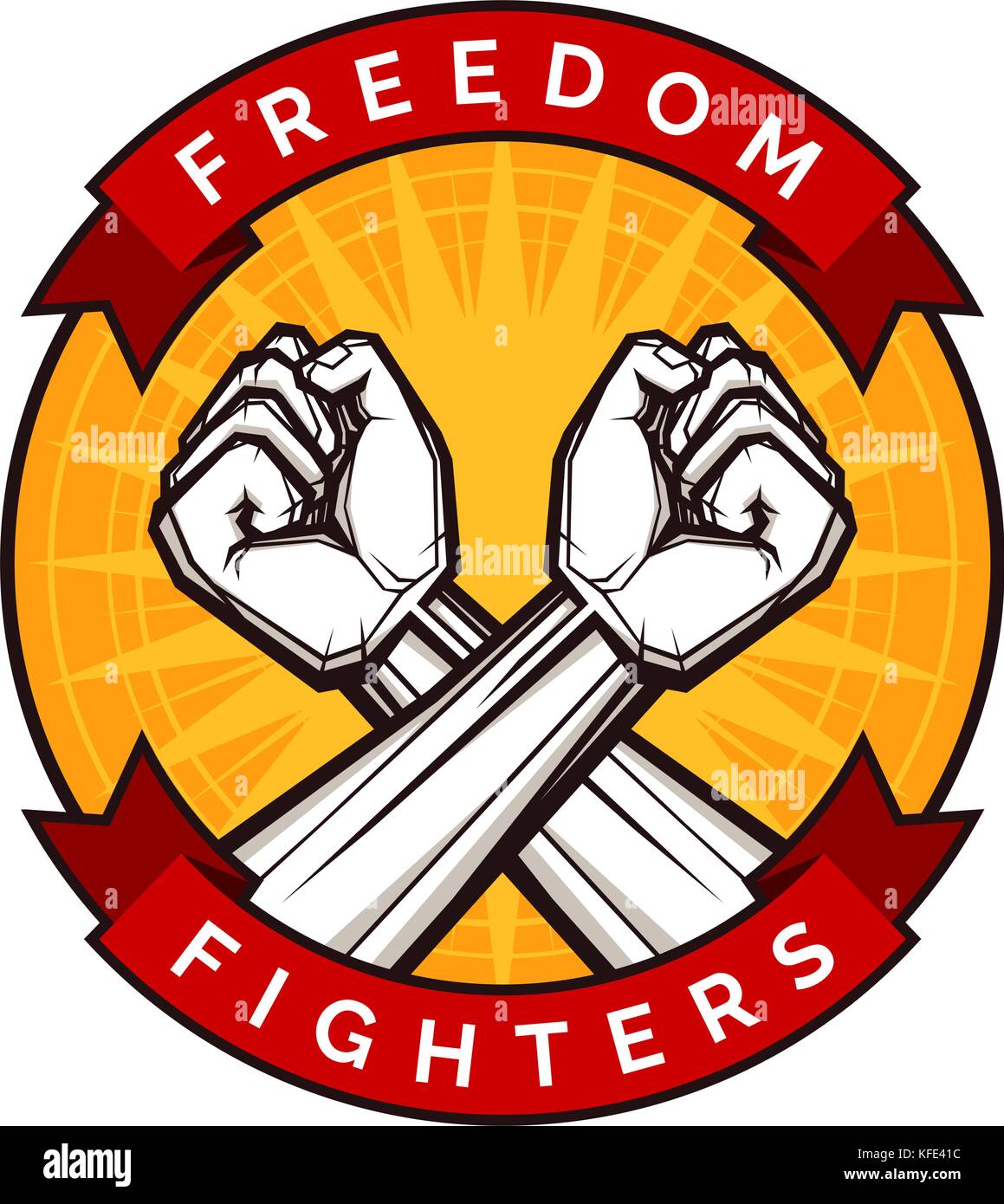 clenched fist vector illustration for resistance and revolution symbol ...