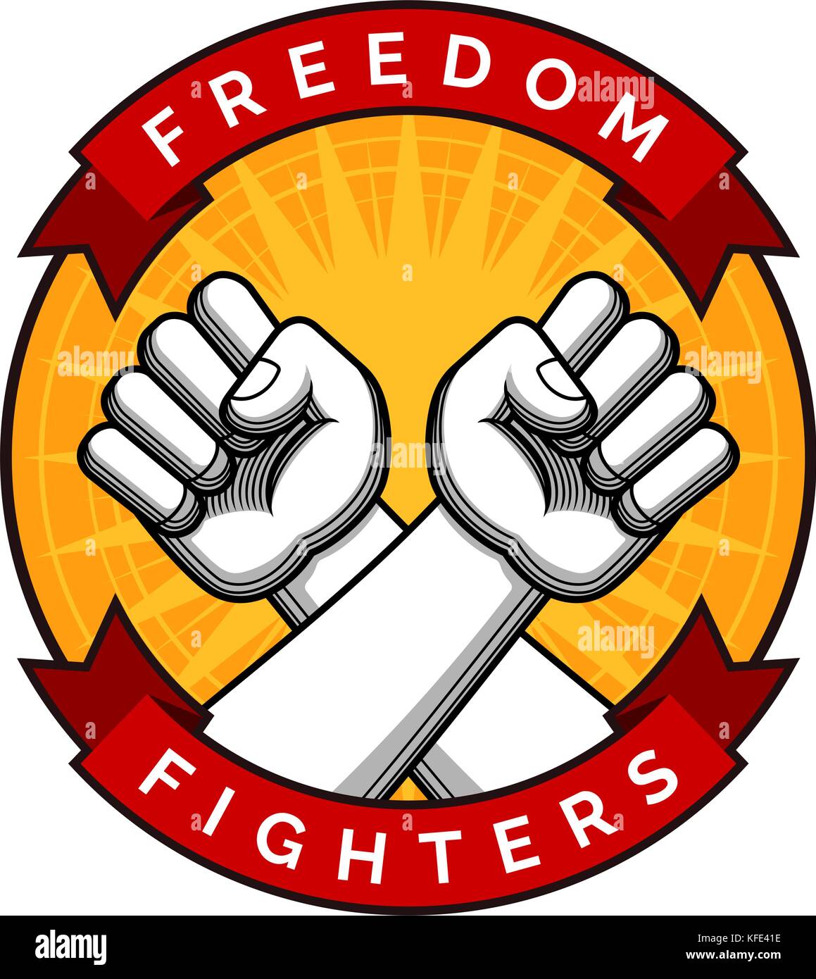 clenched fist vector illustration for resistance and revolution symbol ...