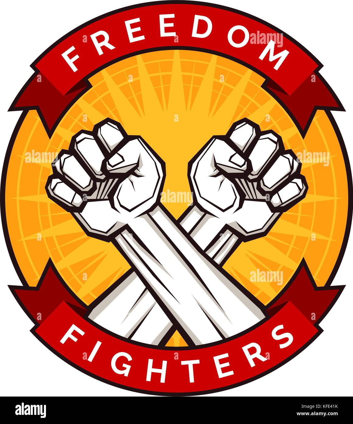 clenched fist vector illustration for resistance and revolution symbol ...