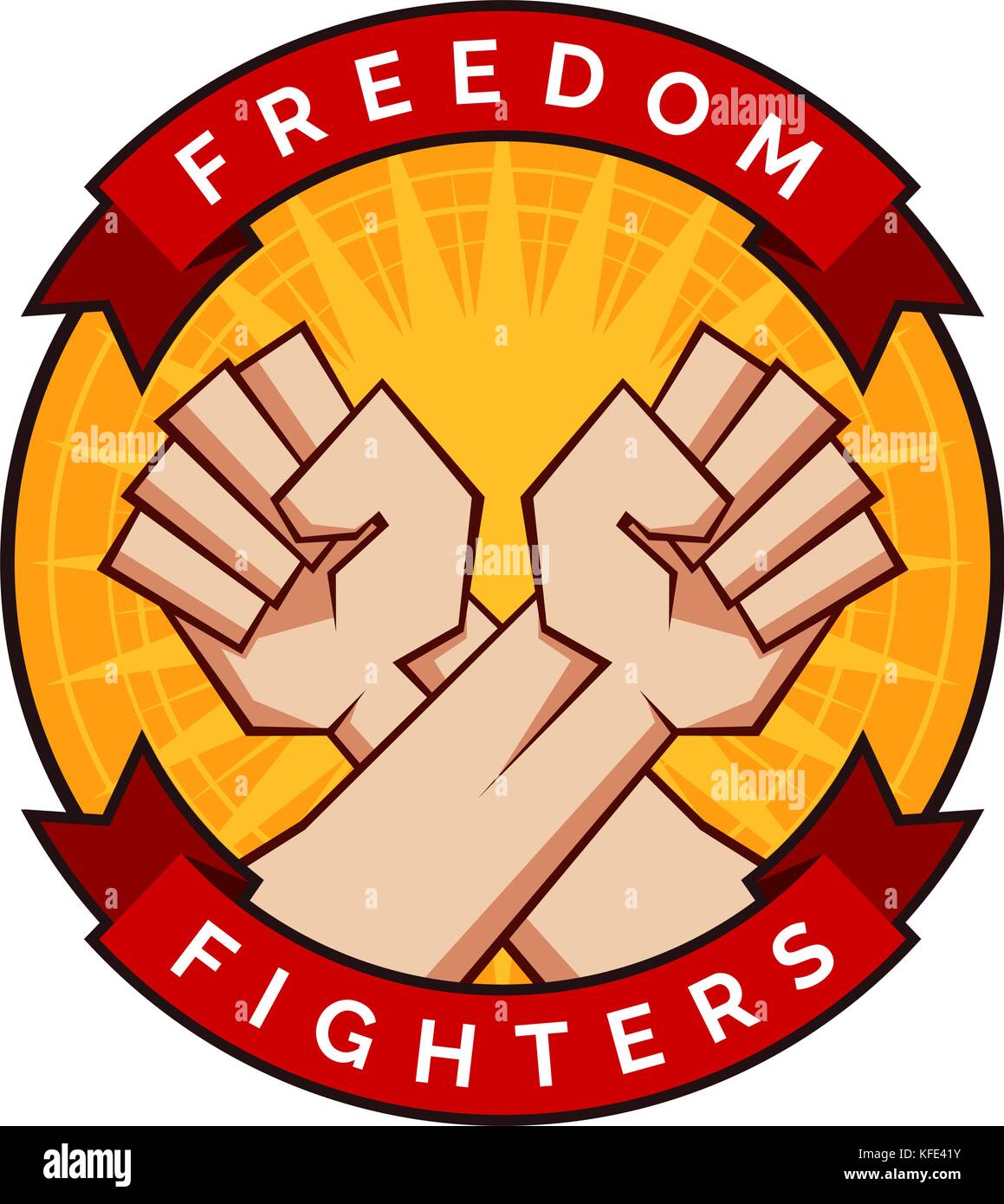 clenched fist vector illustration for resistance and revolution symbol ...