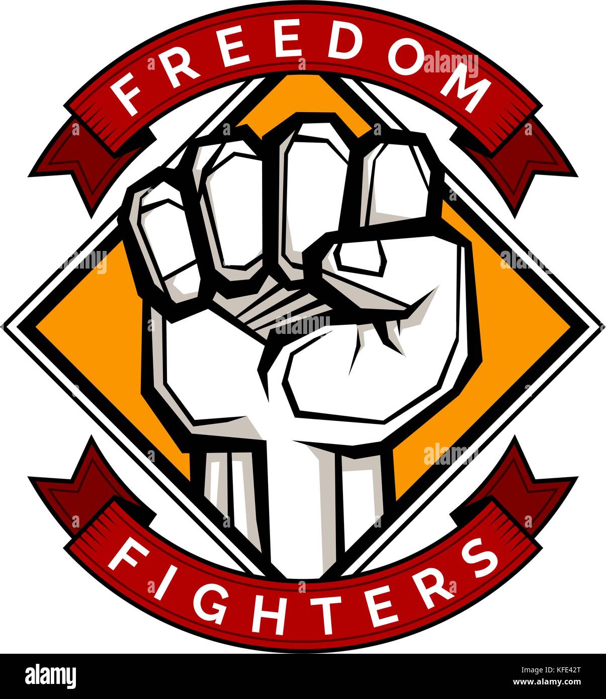 clenched fist vector illustration for resistance and revolution symbol ...