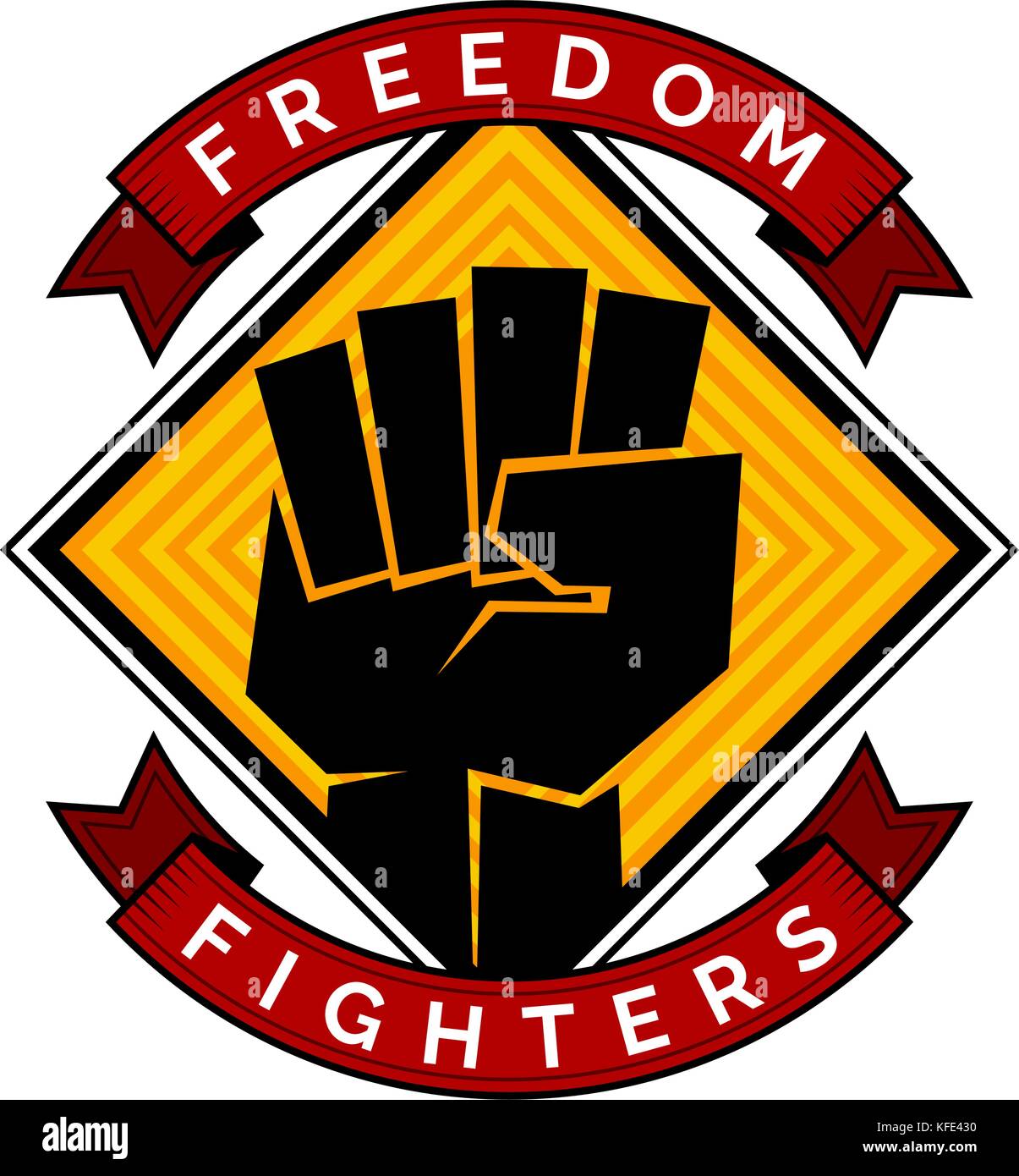 clenched fist vector illustration for resistance and revolution symbol ...