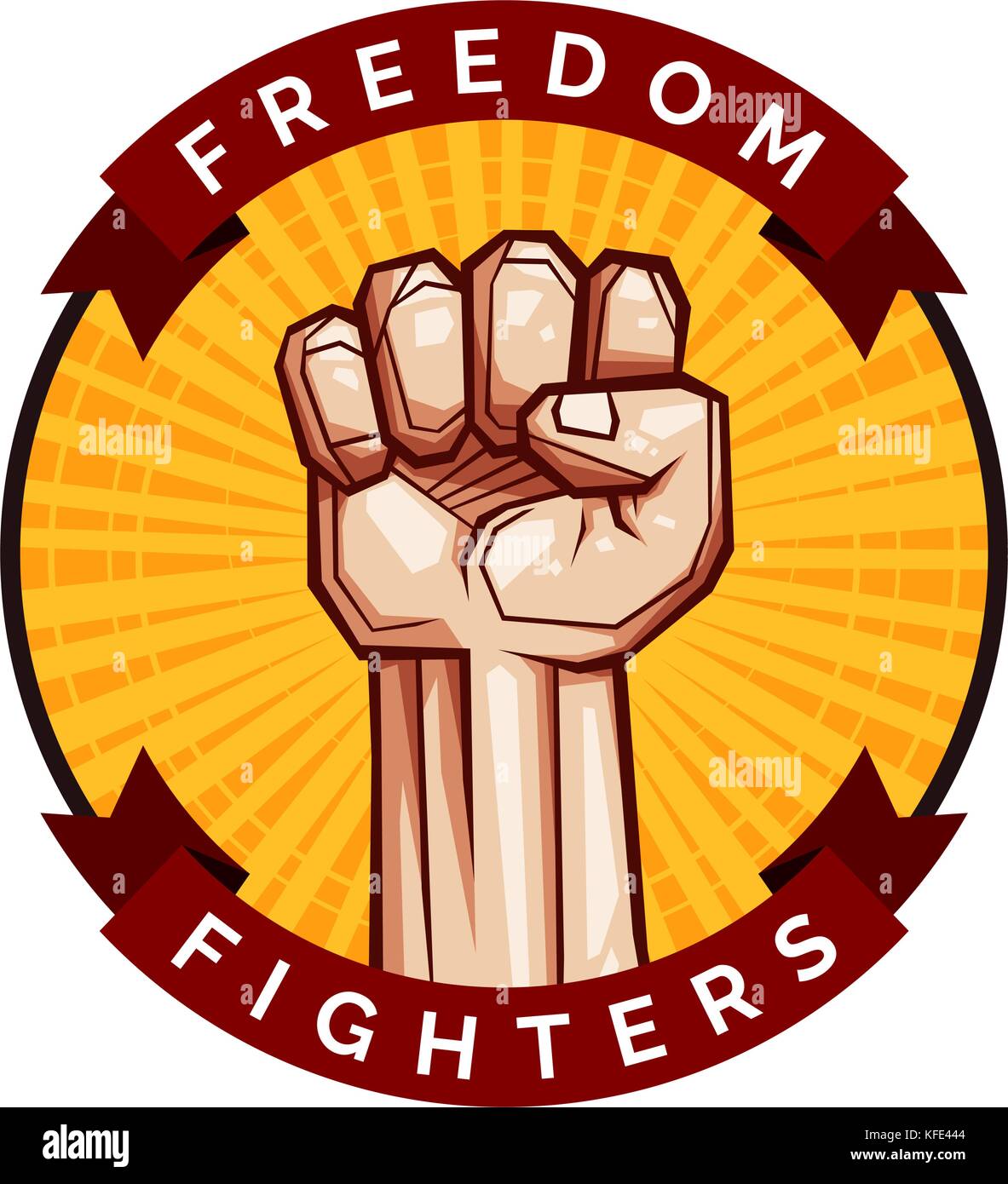 clenched fist vector illustration for resistance and revolution symbol ...