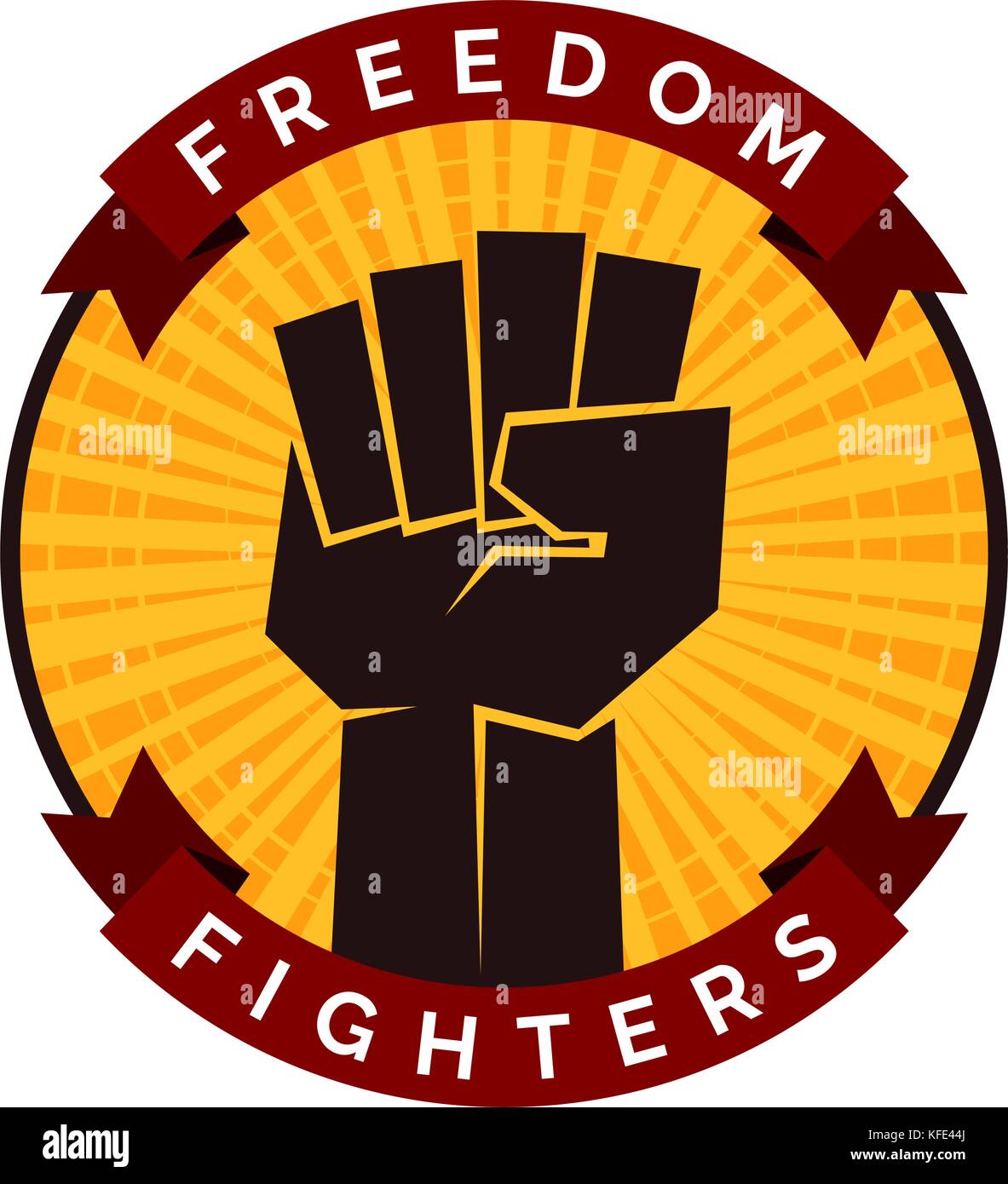 clenched fist vector illustration for resistance and revolution symbol ...