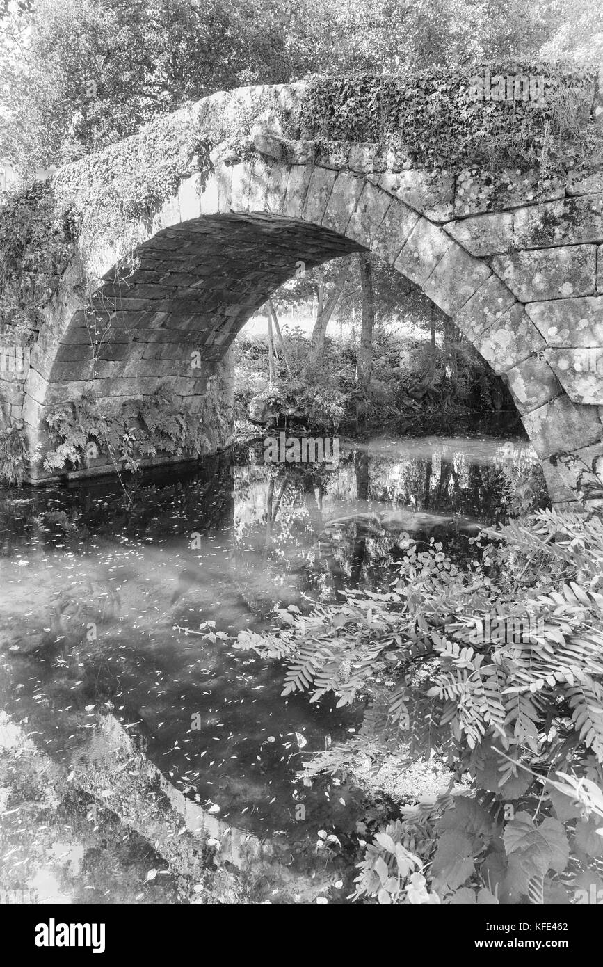 Roman bridge of Rubiaes; Camino de Santiago; Portugal Stock Photo - Alamy