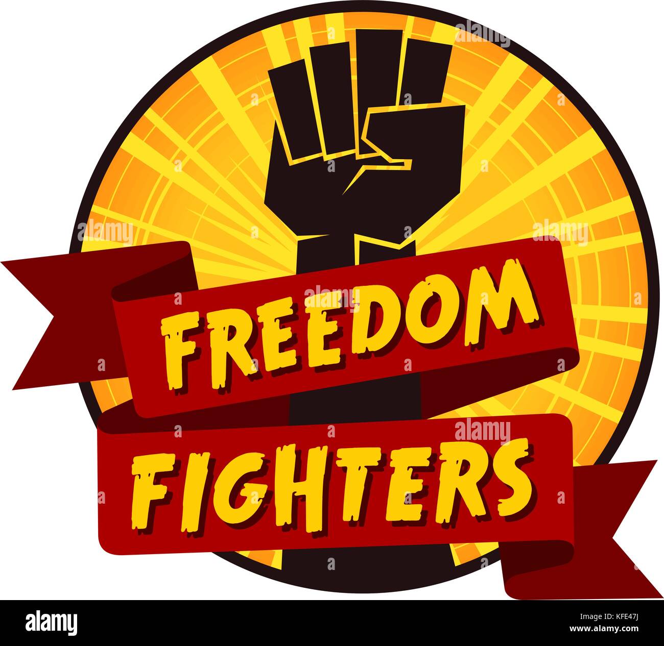 clenched fist vector illustration for resistance and revolution symbol ...