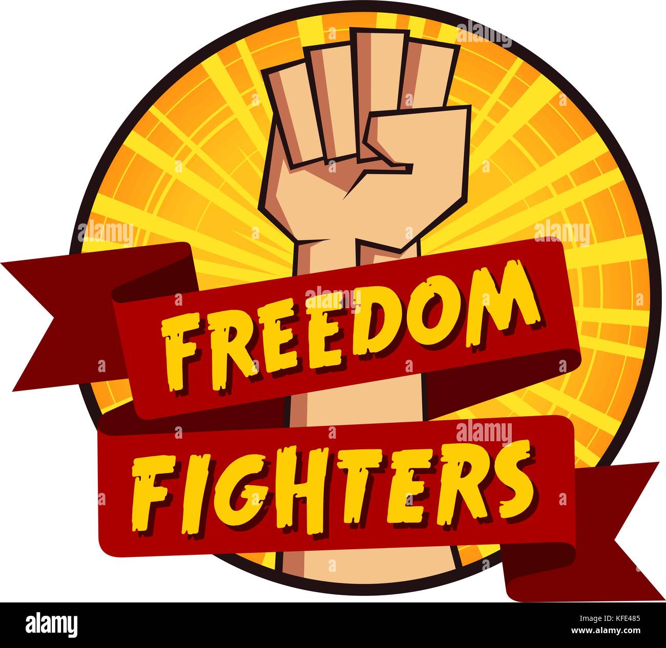 clenched fist vector illustration for resistance and revolution symbol ...