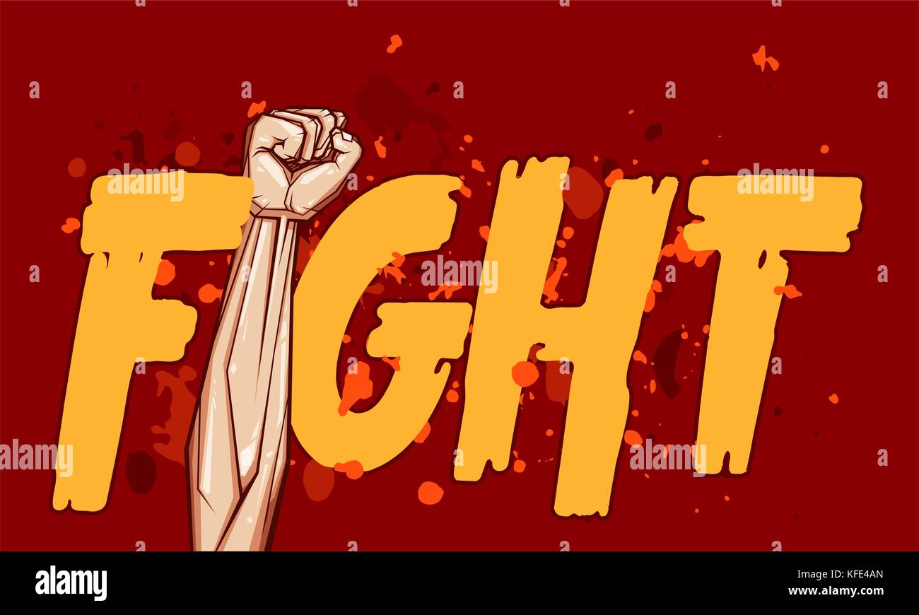 clenched fist vector illustration for resistance and revolution symbol ...