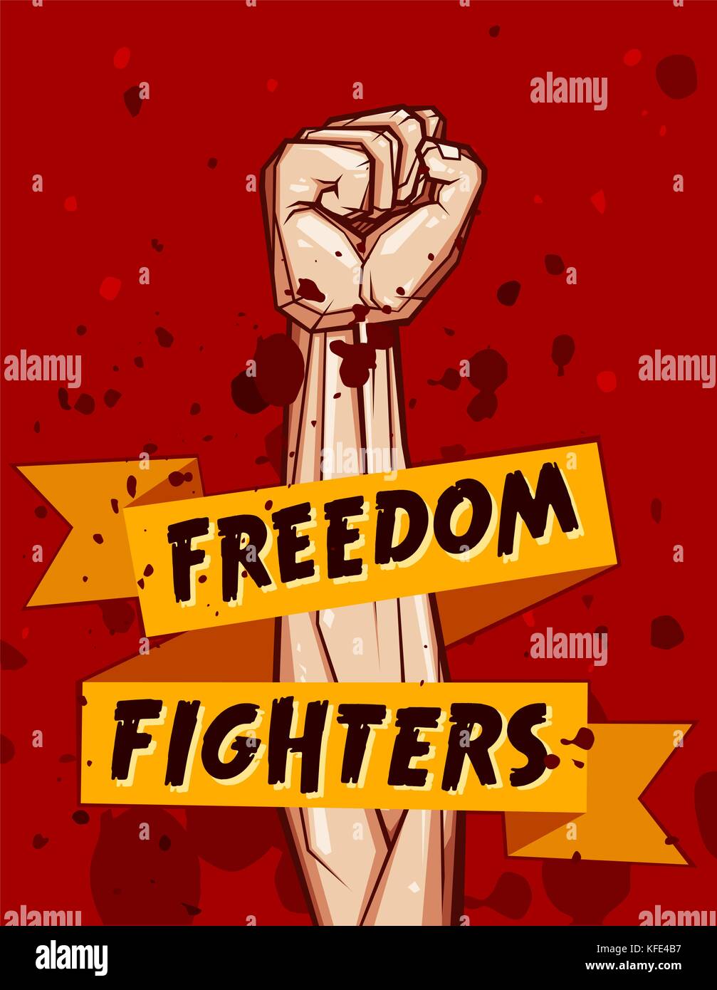 clenched fist vector illustration for resistance and revolution symbol ...