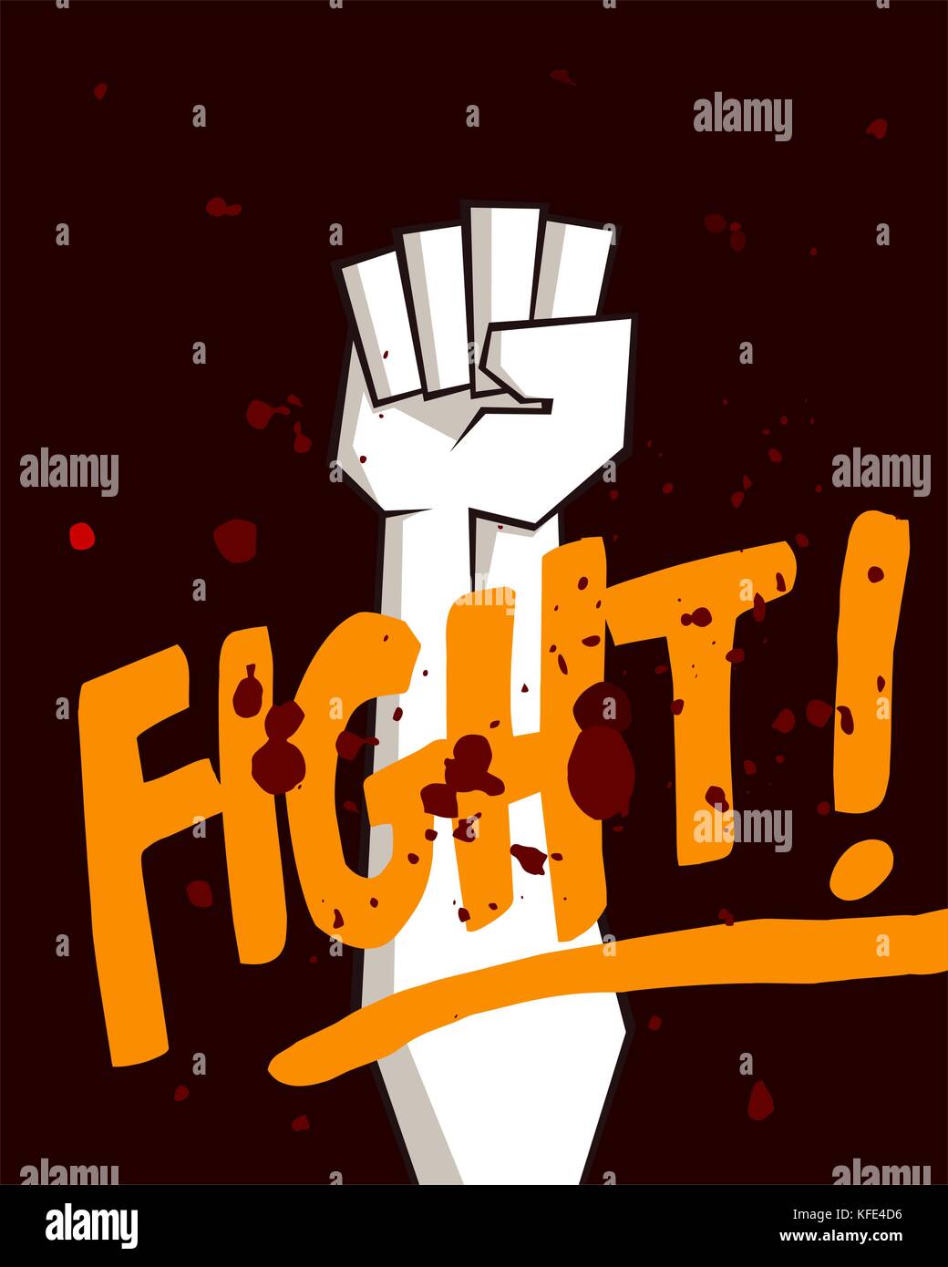clenched fist vector illustration for resistance and revolution symbol ...