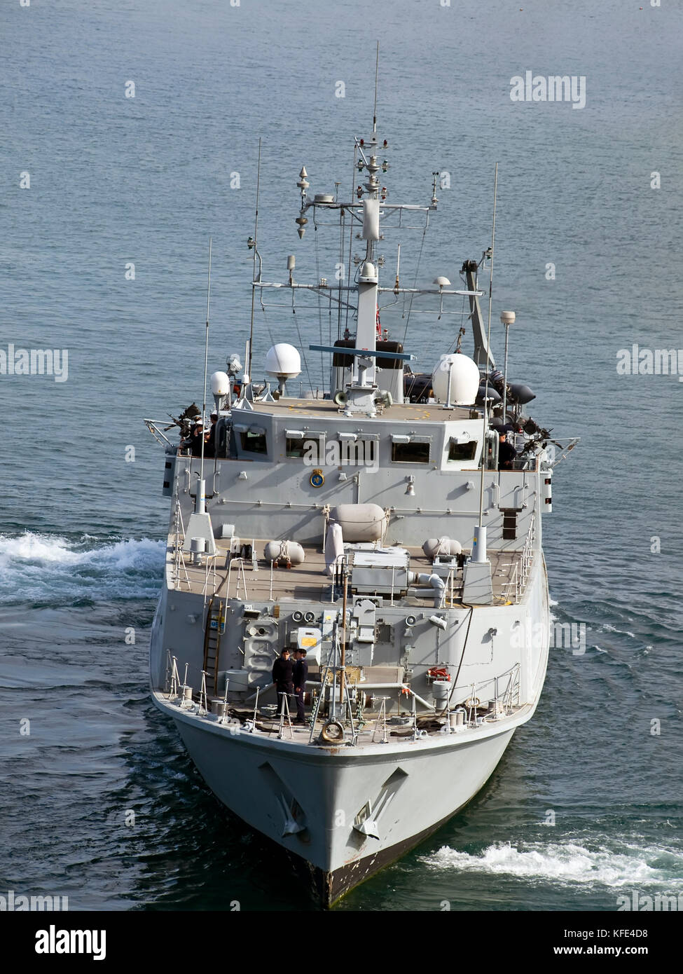 VALLETTA, MALTA - FEB 22 2009 - Royal Navy minehunter M111 HMS Blyth ...