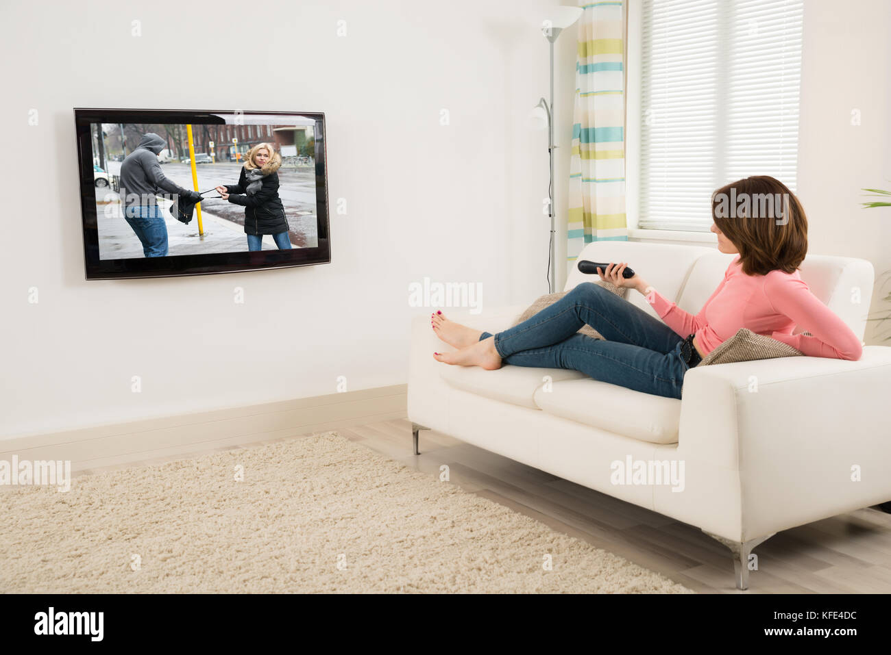 Person Watching Tv Alone