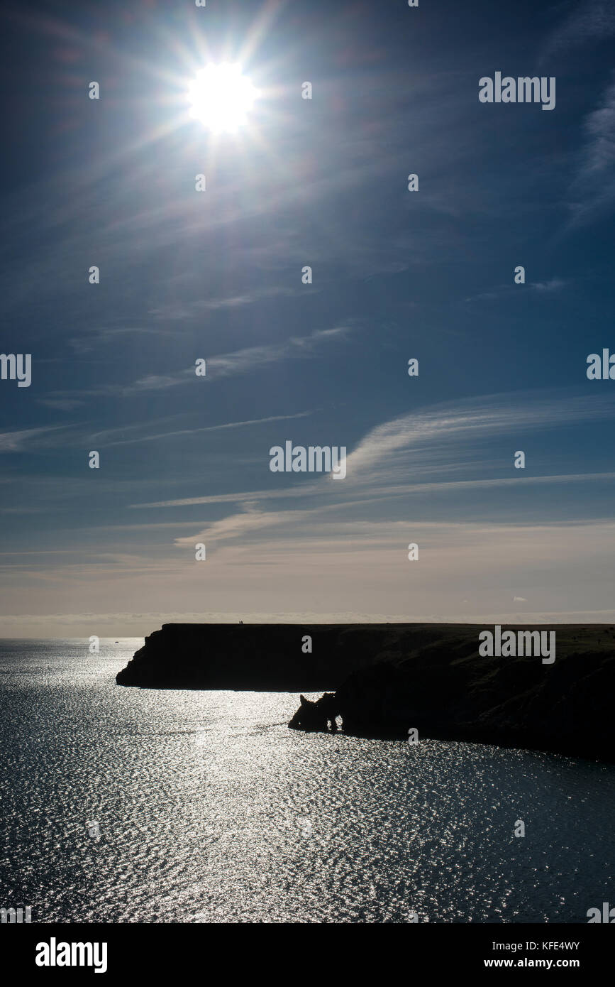 Stackpole Head headland and cliffs Pembrokeshire West Wales UK Stock ...