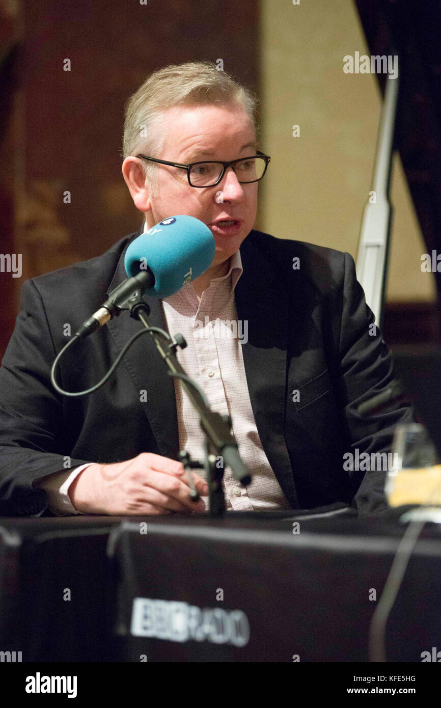 Environment Secretary Michael Gove speaking to BBC Radio 4 presenter ...