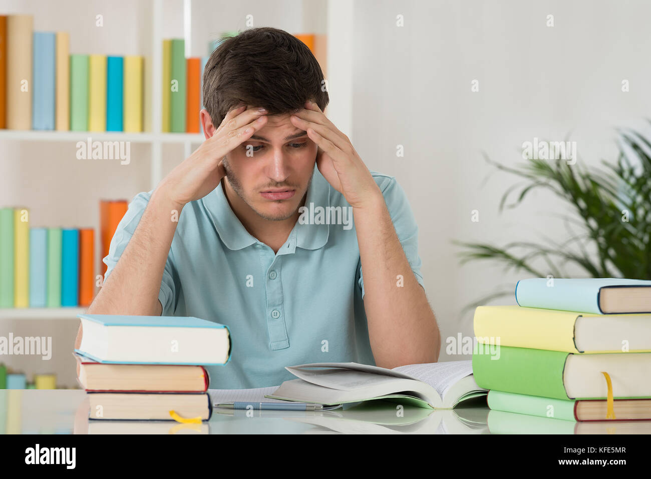 University students reading book hi-res stock photography and images ...