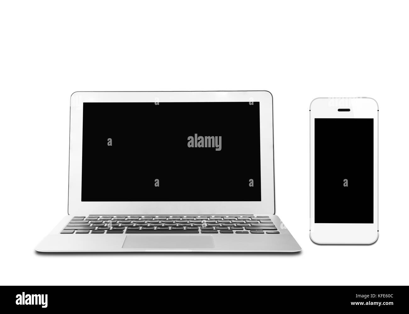Laptop mockup screen background Black and White Stock Photos & Images ...