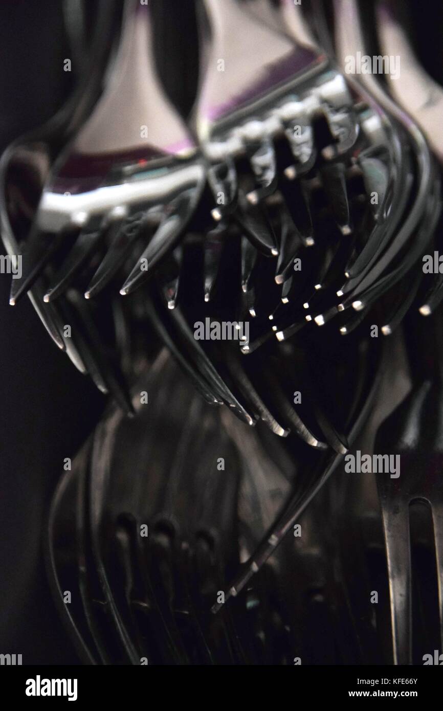 Silver spoons stacked hi-res stock photography and images - Alamy