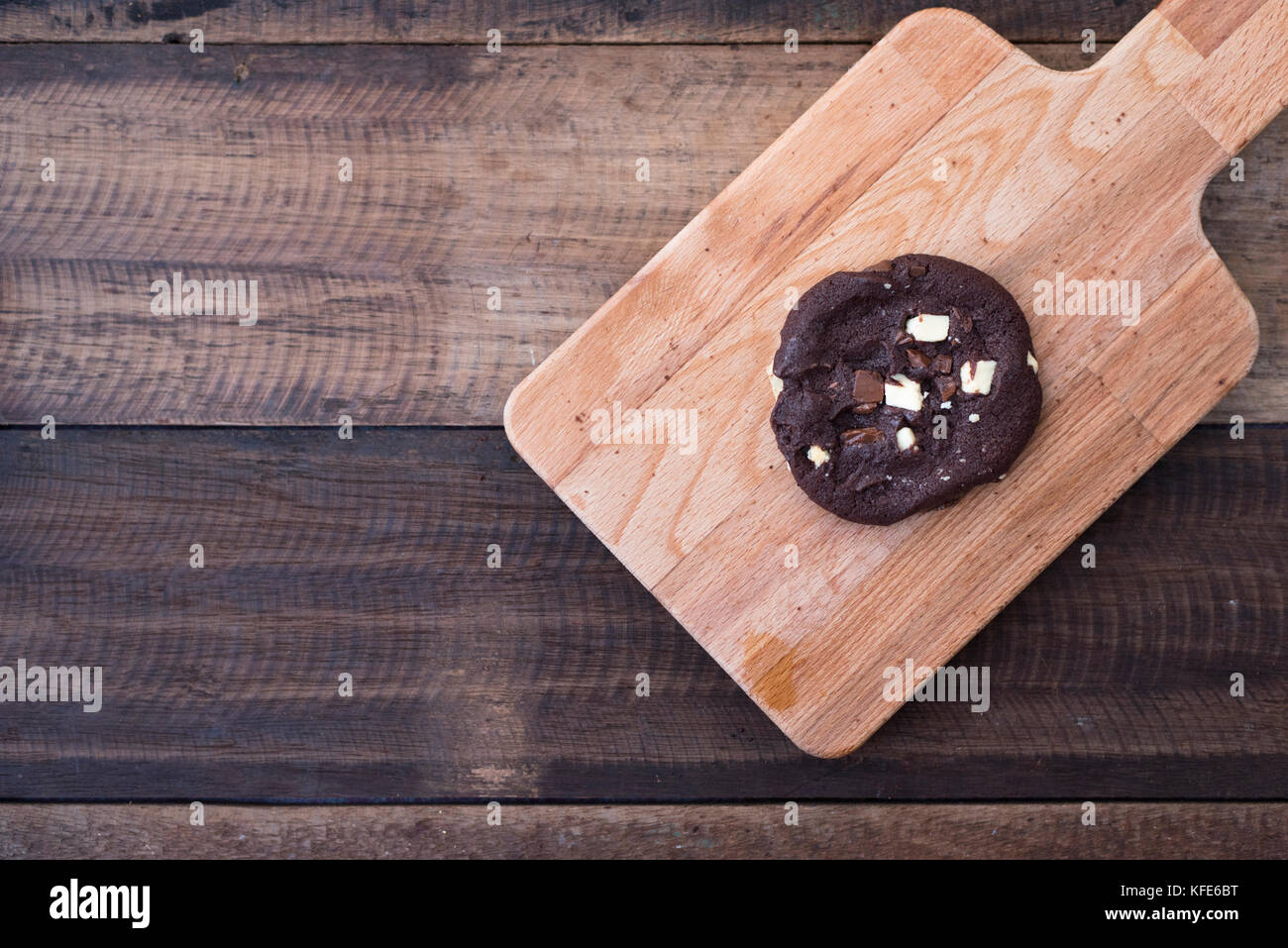 cookies on a wooden table (top view Stock Photo - Alamy