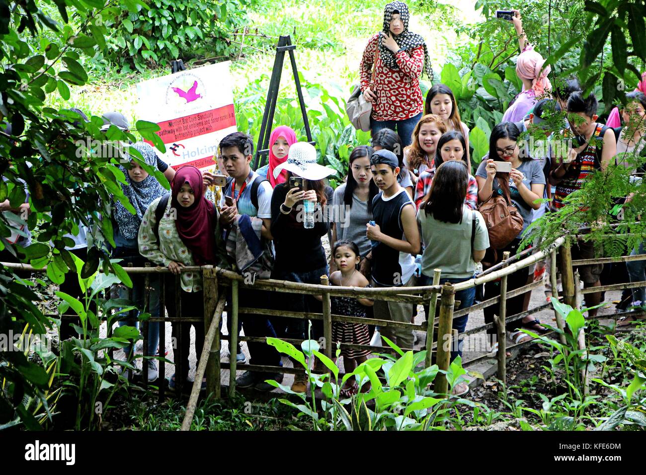 Tourist enjoyed taking pictures the Monfort Bat Colony, located in the ...