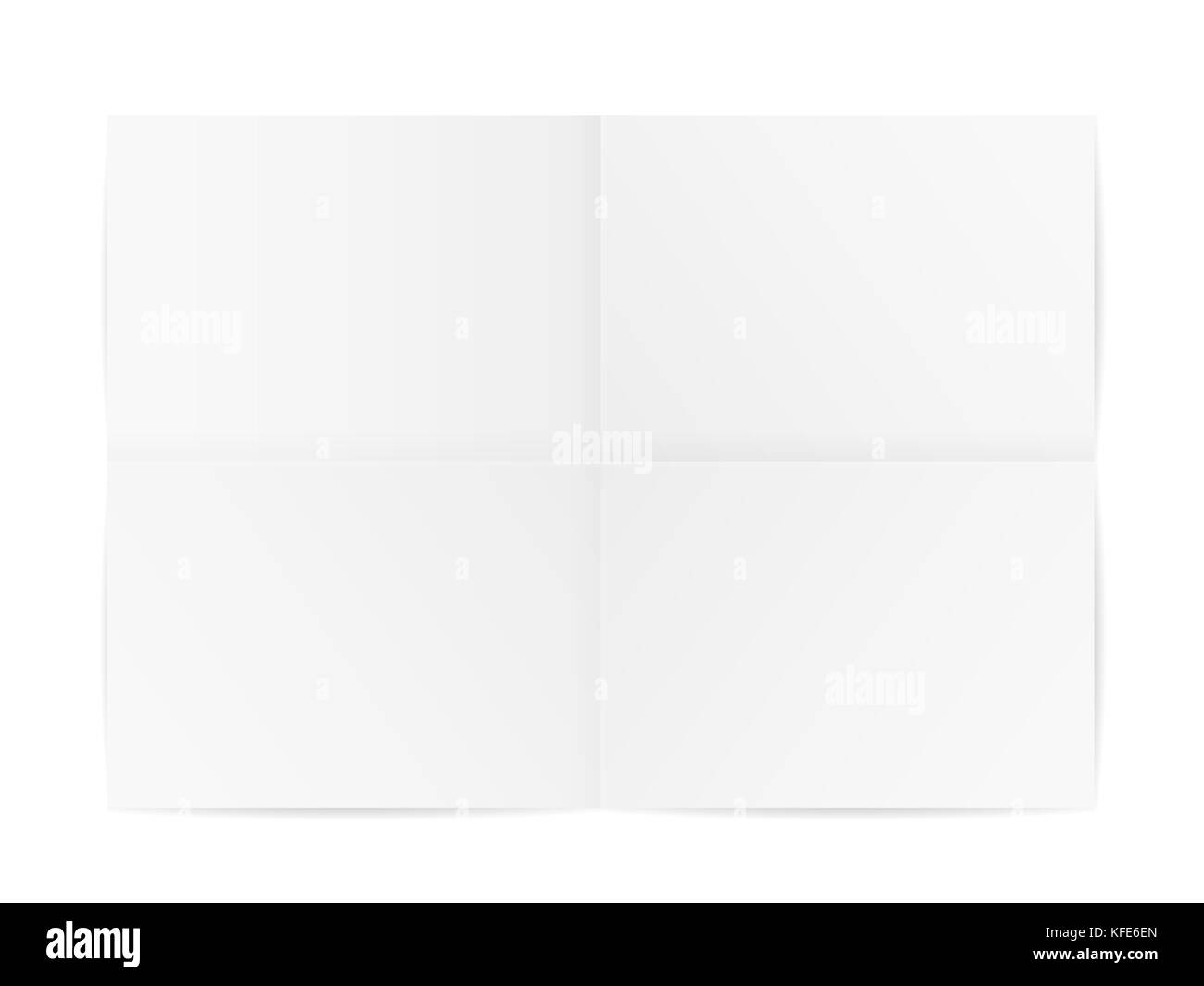 Folded paper on a white background. Vector illustration Stock Photo - Alamy