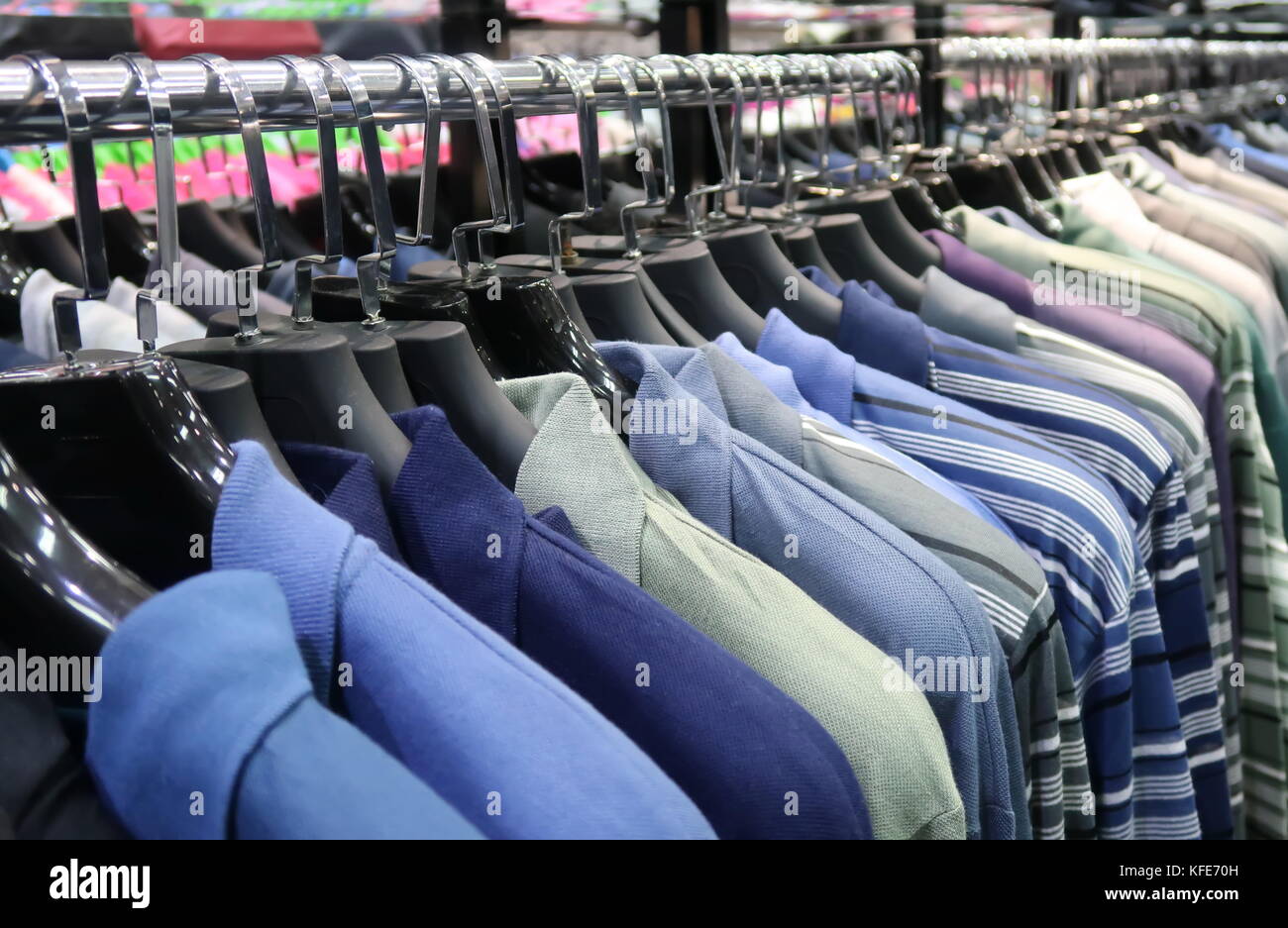 Shirts on display Stock Photo - Alamy