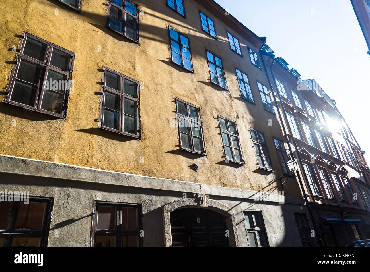 Architecture in Gamla Stan or Old Town, Stockholm, Sweden Stock Photo ...