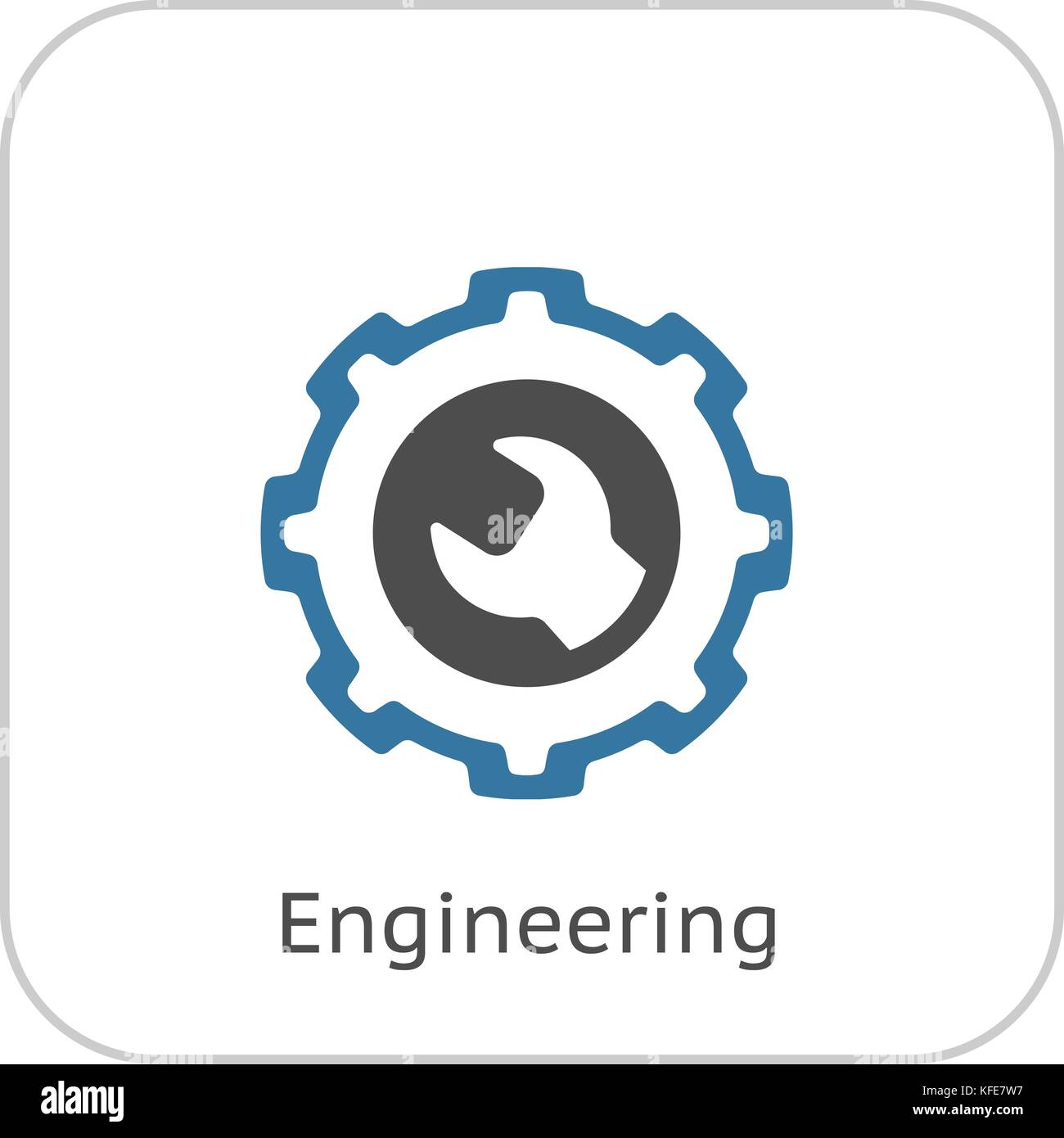 Engineering Icon. Gear and Wrench. Service Symbol Stock Vector Image ...