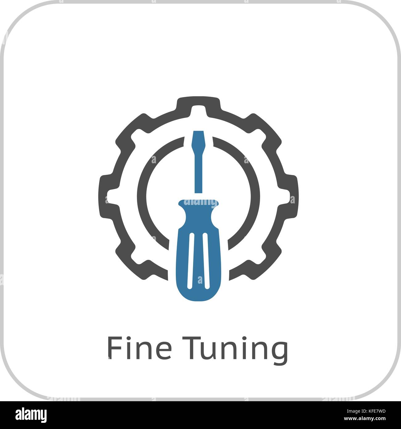Fine Tuning Icon. Gear and Screwdriver. Service Symbol Stock Vector ...