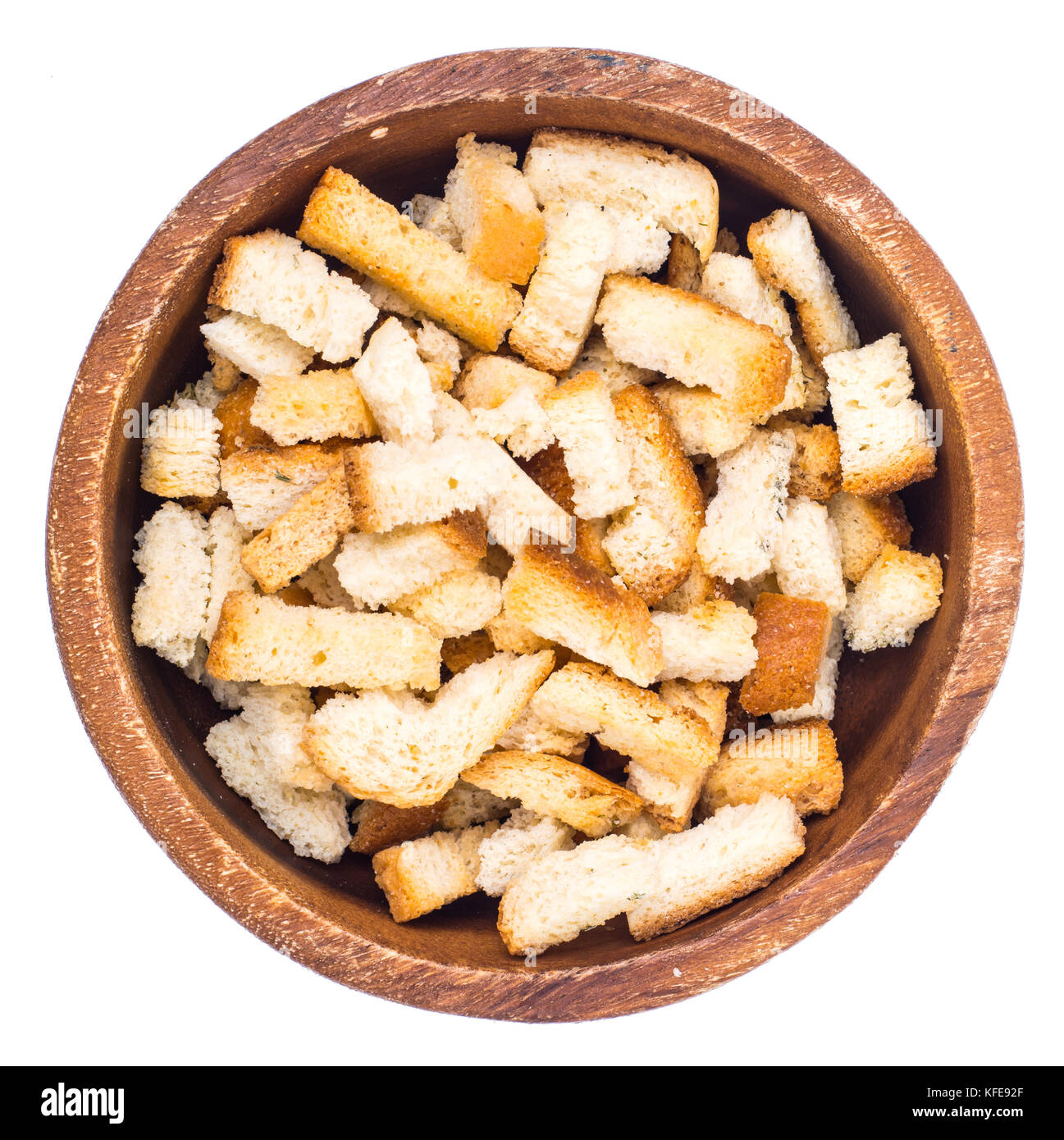 Crackers small fried from white bread Stock Photo - Alamy