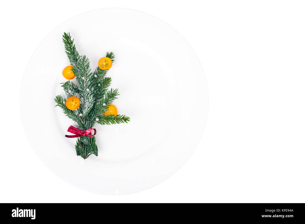 Christmas dining table decor Cut Out Stock Images & Pictures - Alamy