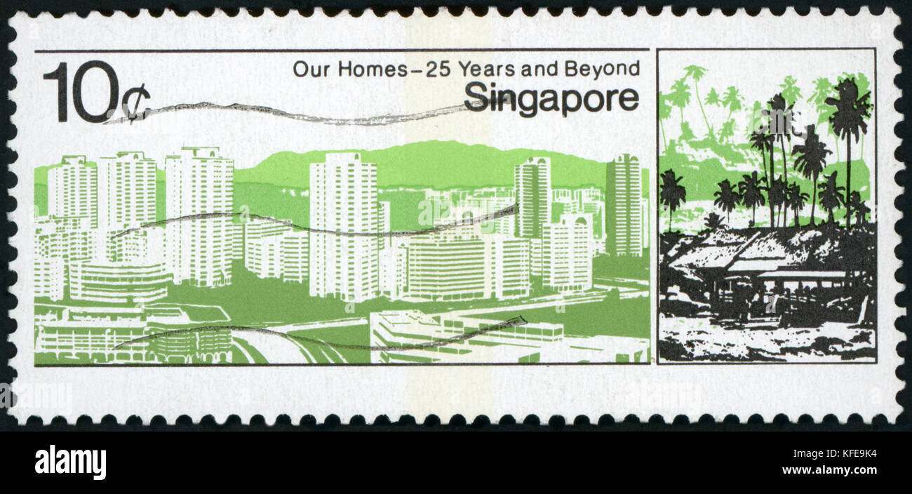 Singapore postage stamp hi-res stock photography and images - Alamy