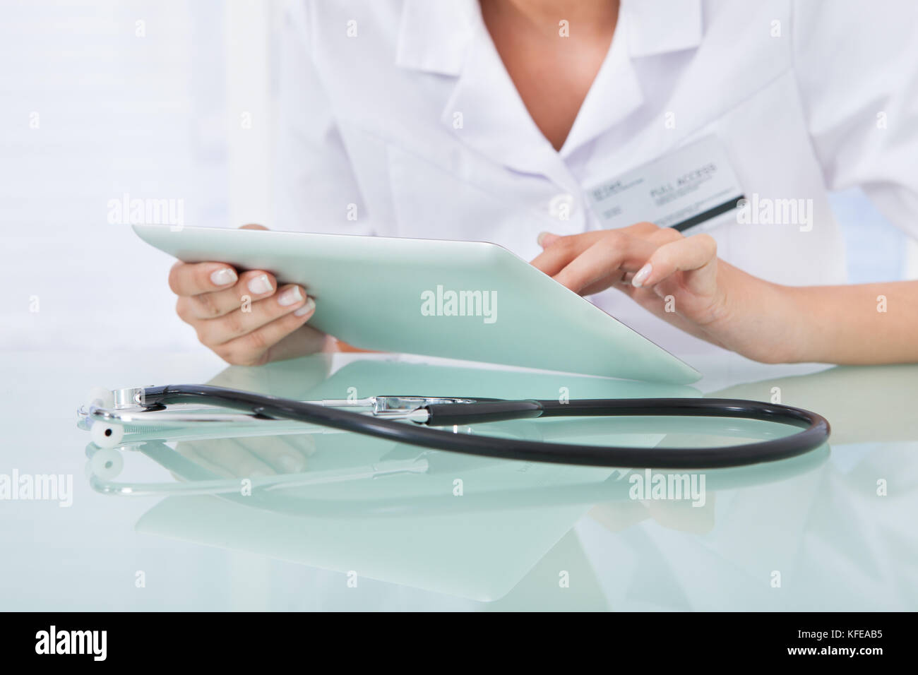 Midsection doctor sitting using hi-res stock photography and images - Alamy