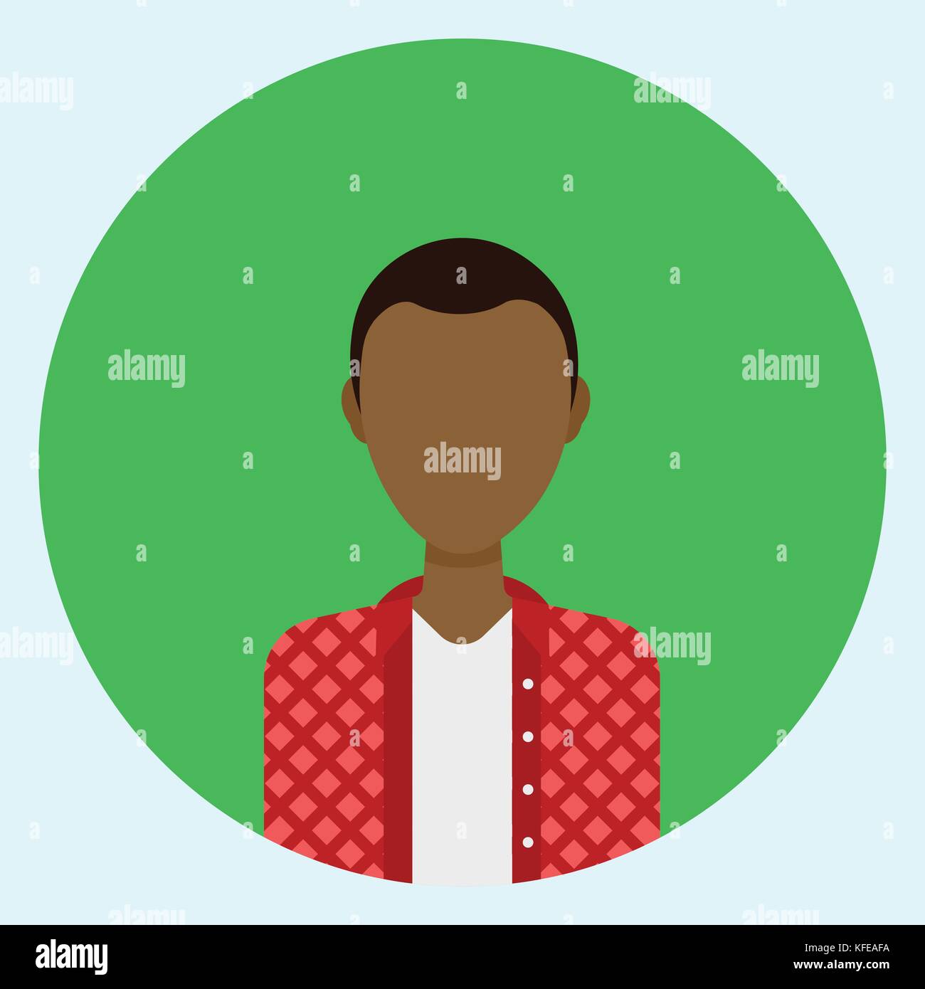 Male Avatar Profile Icon Round African American Man Face Stock Vector ...