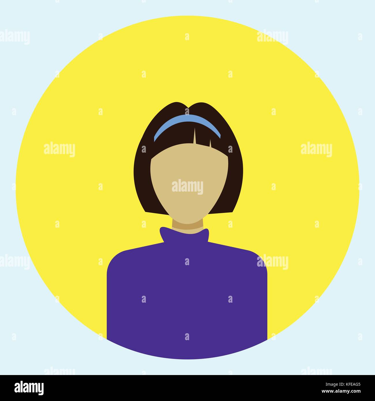 Female Avatar Profile Icon Round Woman Face Stock Vector Image & Art ...
