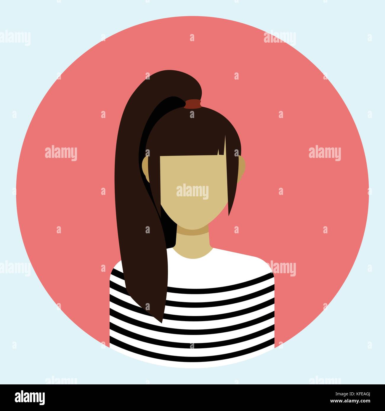 Female Avatar Profile Icon Round Woman Face Stock Vector Image & Art ...