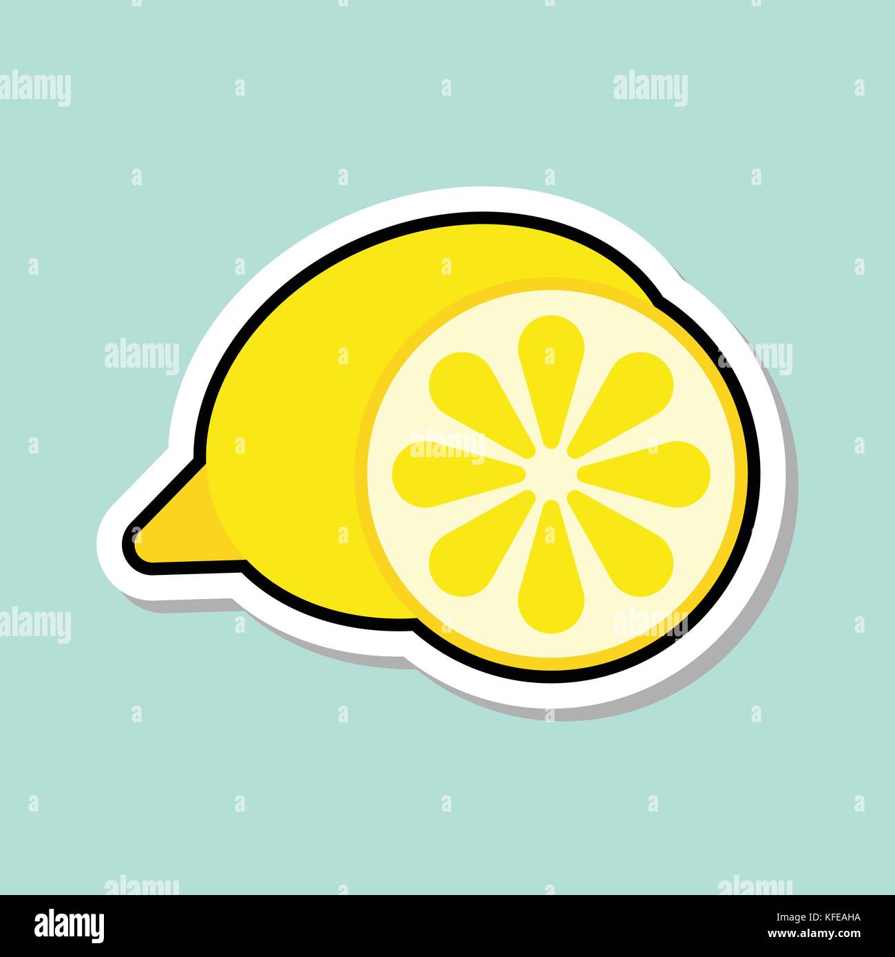 Lemon sticker hi-res stock photography and images - Alamy