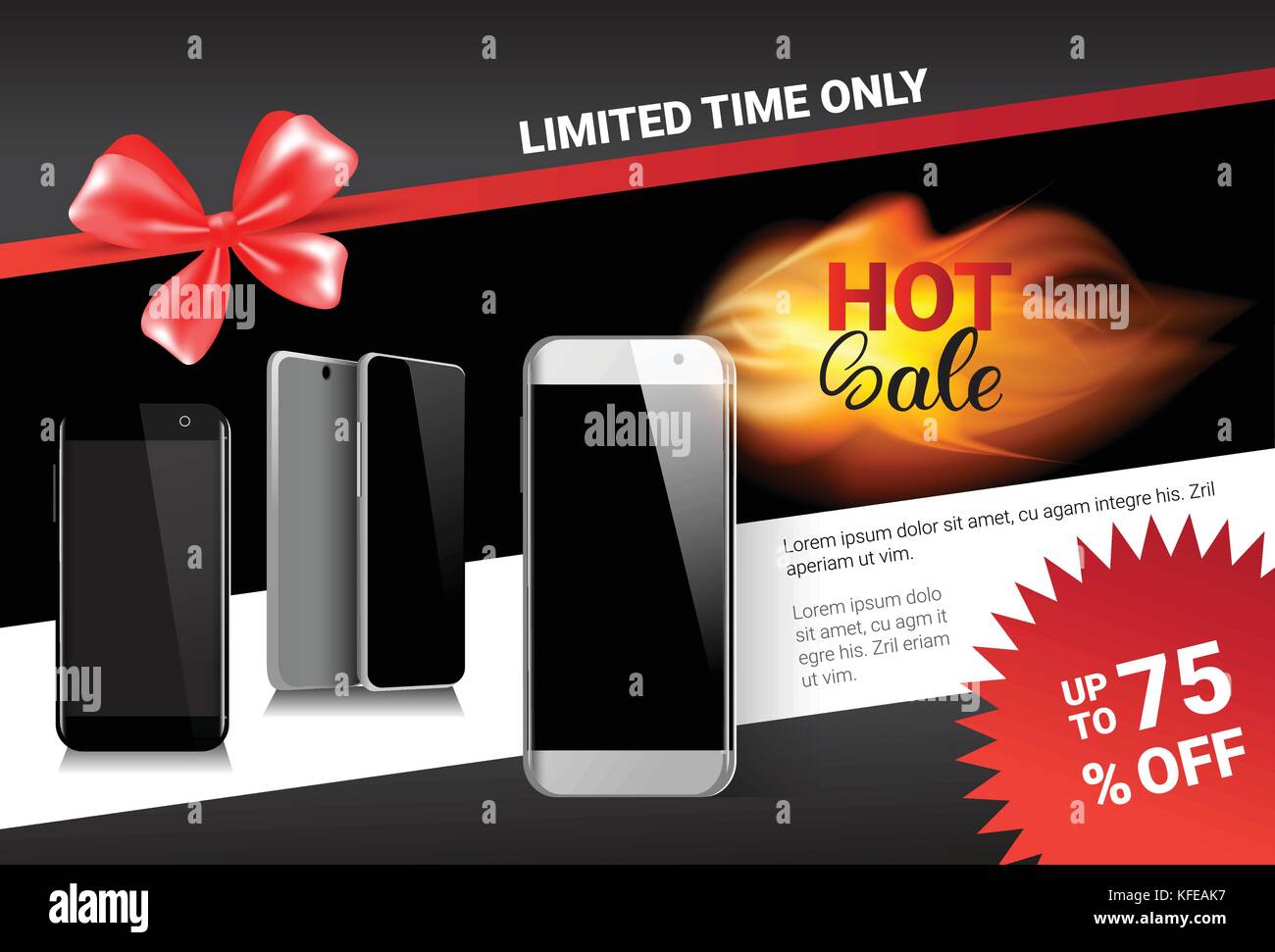 Black Friday Sale Template Banner Discounts On Modern Smart Phones ...